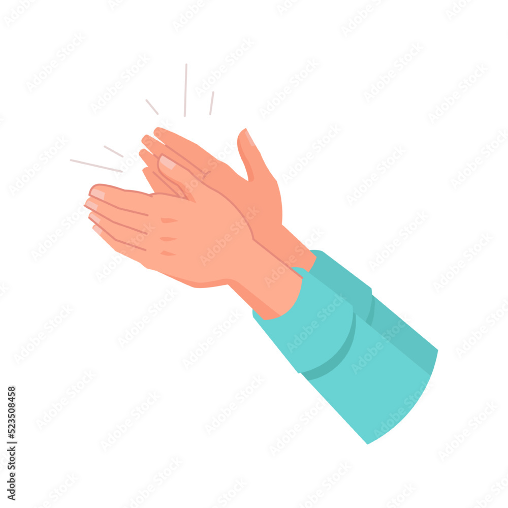 Clapping hands isolated palms. Vector applauding people, appreciation ...