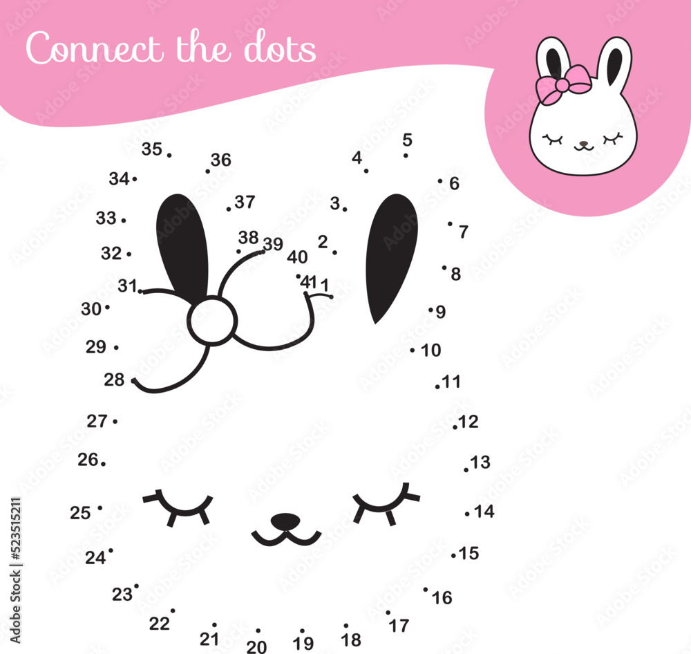 Connect the dots. Dot to dot by numbers activity for kids and toddlers ...