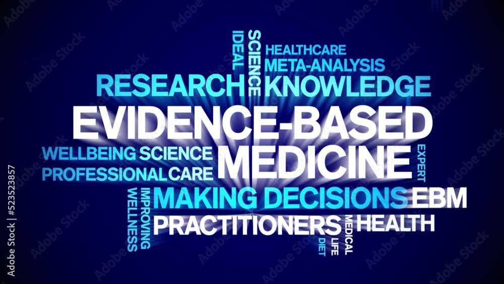 Evidence-Based Medicine animated tag word cloud;text design animation ...
