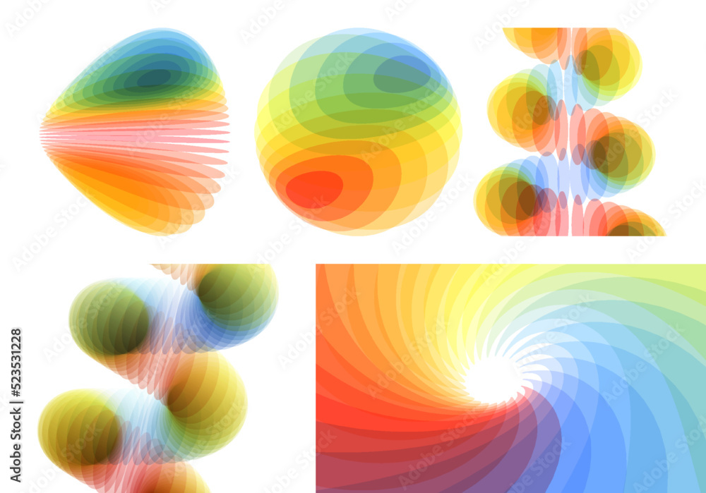 Abstract background with dynamic effect. Rotation and swirling movement ...