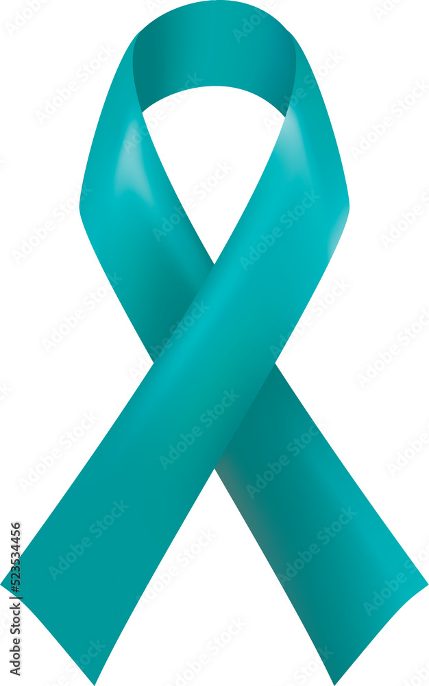 Vector illustration of awareness ribbon for ovarian cancer, kidney ...