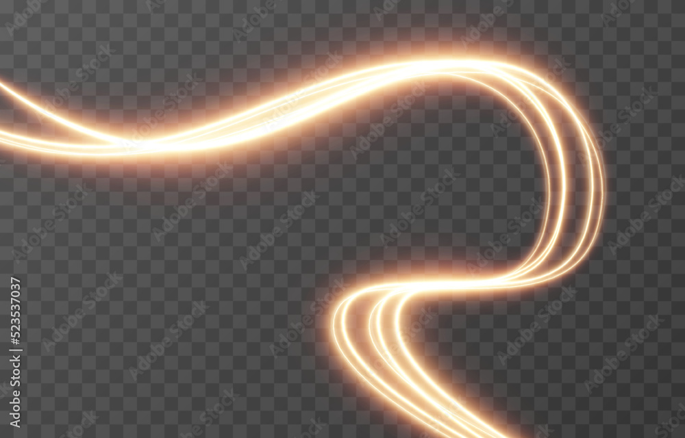 Vettoriale Stock Vector glowing lines of light on an isolated ...