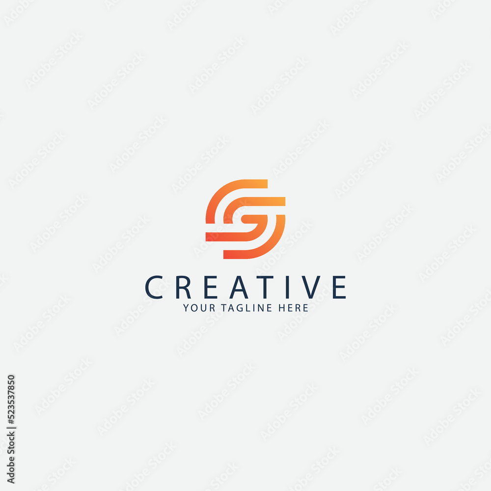 Letter SG logo design template vector elements. company logo with the ...