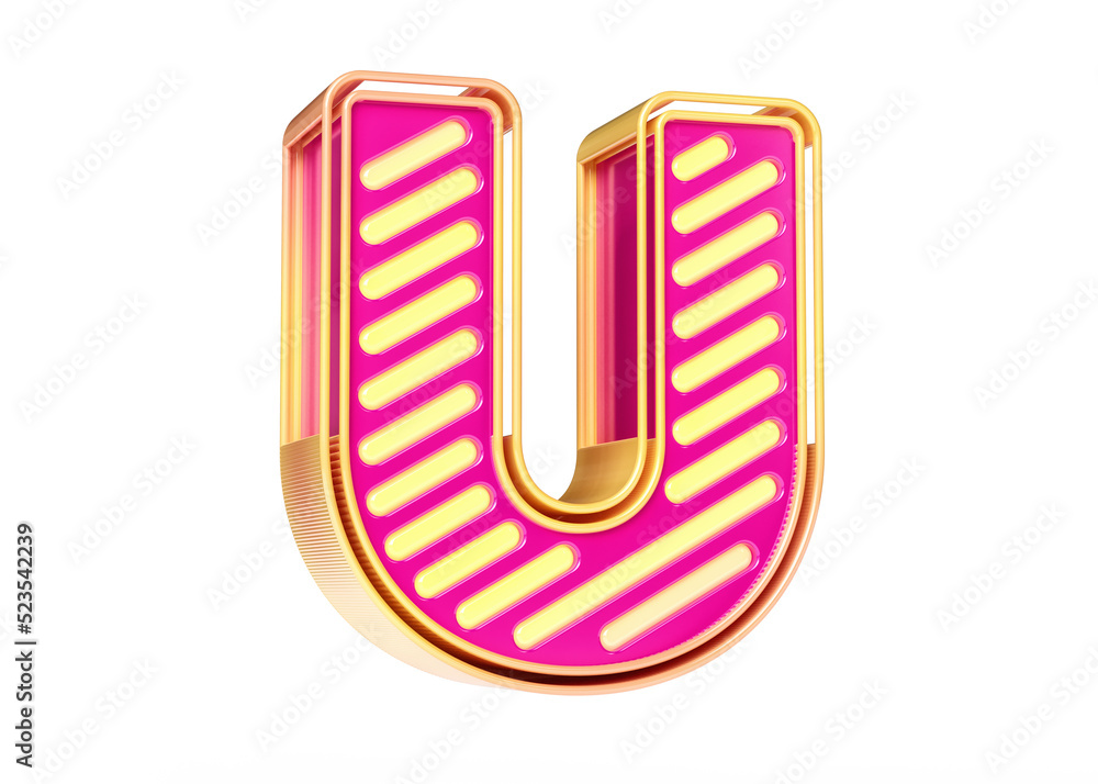 The Letter U In Pink