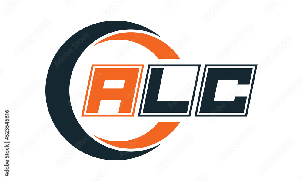ALC three-letter circle logo design. custom font logo vector template ...