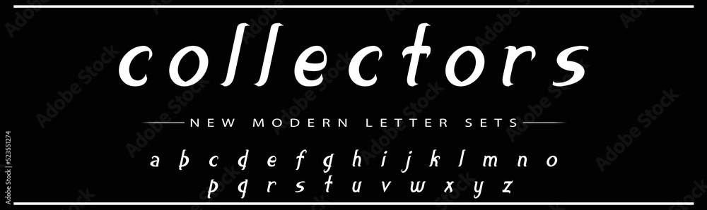 COLLECTORS Elegant alphabet letters font and number. Classic Lettering ...