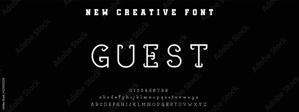 GUEST Modern Bold Font. Regular Italic Number Typography urban style ...