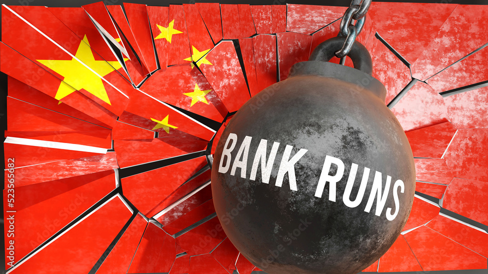 Bank runs and China, destroying economy and ruining the nation. Bank ...