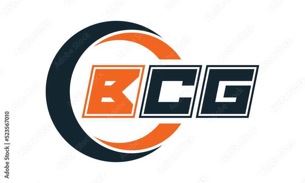 Vetor do Stock: BCG three-letter circle logo design. custom font logo vector template | abstract ...