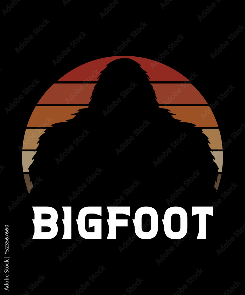 Bigfoot Concept Illustration Bigfoot logo t-shirt vector design Stock ...