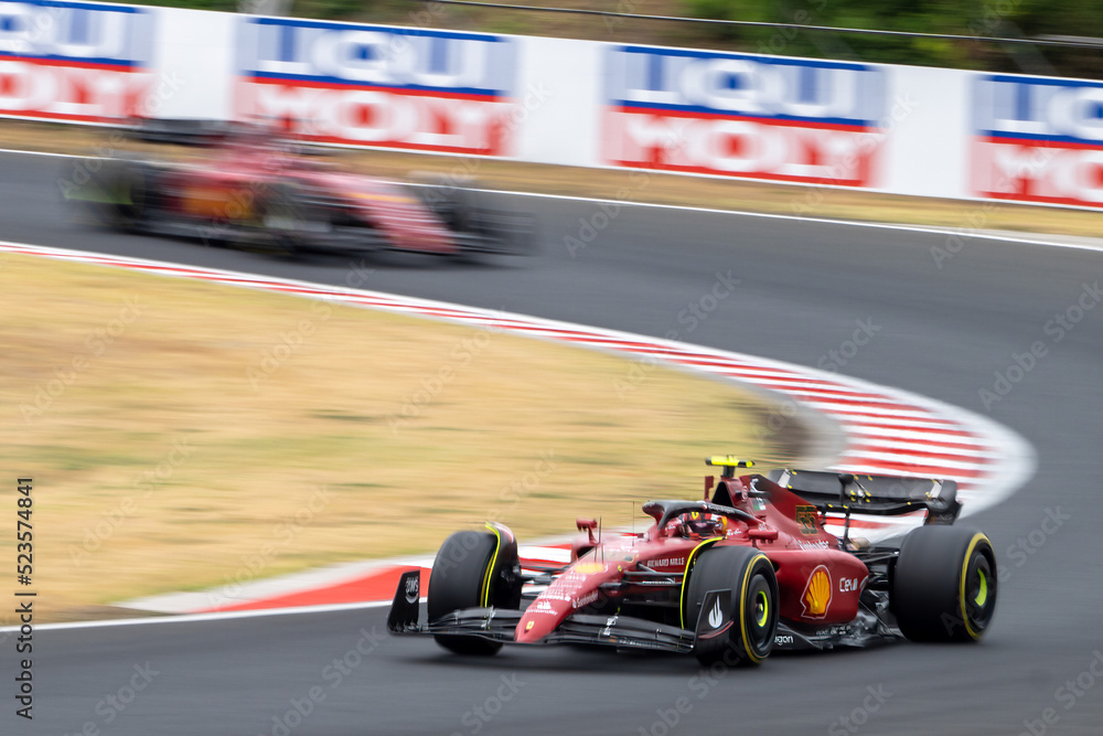 2022 Formula 1 Car at the Hungarian Grand Prix Race - Ferrari - Carlos ...