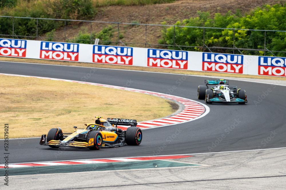 2022 Formula 1 Car at the Hungarian Grand Prix Race - McLaren and ...