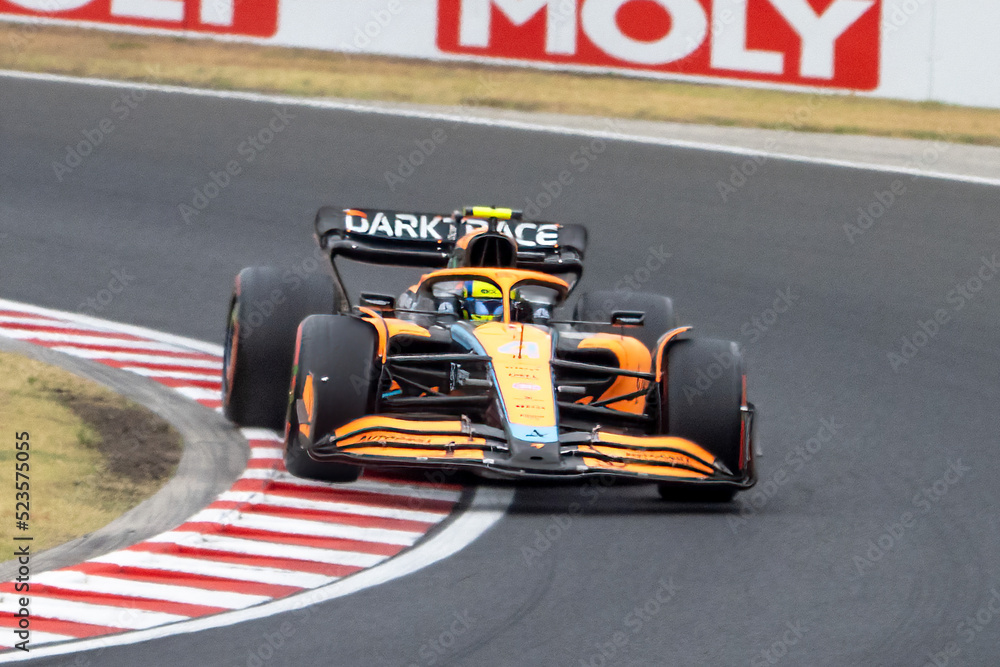 2022 Formula 1 Car at the Hungarian Grand Prix Race - McLaren - Lando ...