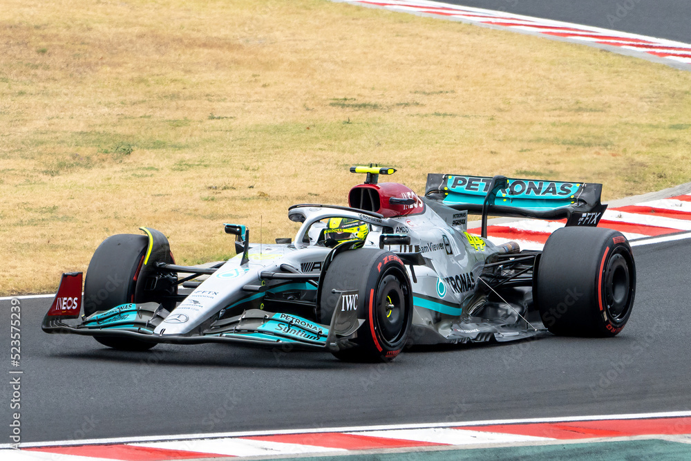 2022 Formula 1 Car at the Hungarian Grand Prix Race - Mercedes - Lewis ...