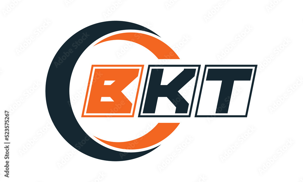 BKT three-letter circle logo design. custom font logo vector template ...