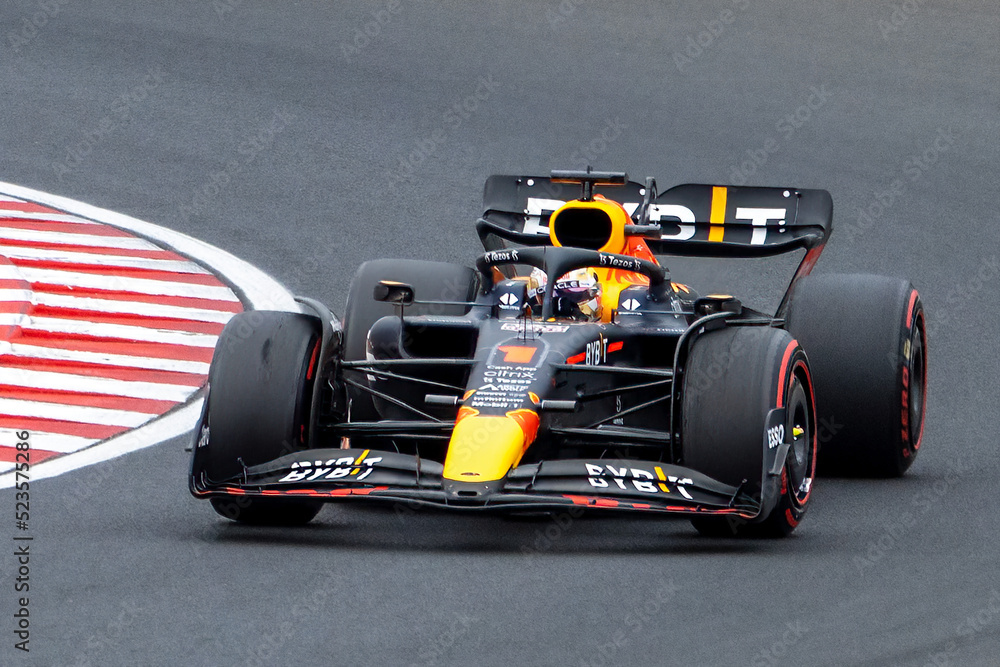 2022 Formula 1 Car at the Hungarian Grand Prix Race - Red Bull - Max ...