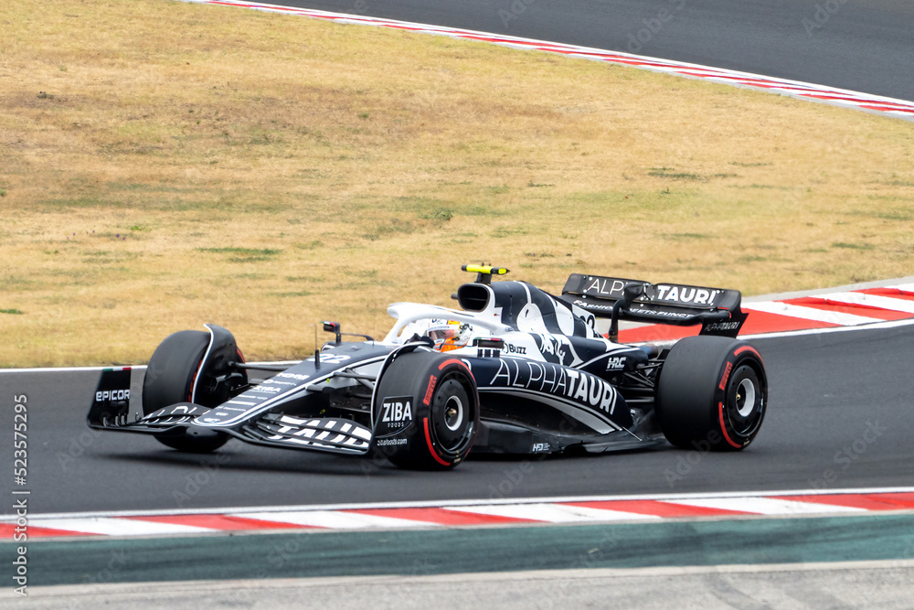 2022 Formula 1 Car at the Hungarian Grand Prix Race - AlphaTauri - Yuki ...