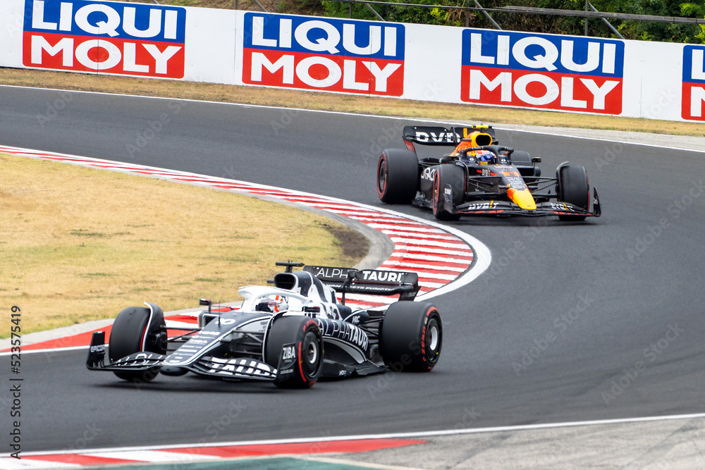 2022 Formula 1 Car at the Hungarian Grand Prix Race - Alpha Tauri and ...