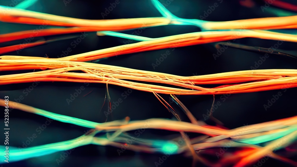 Abstract wires, technology, wallpaper. 4K background, high quality ...