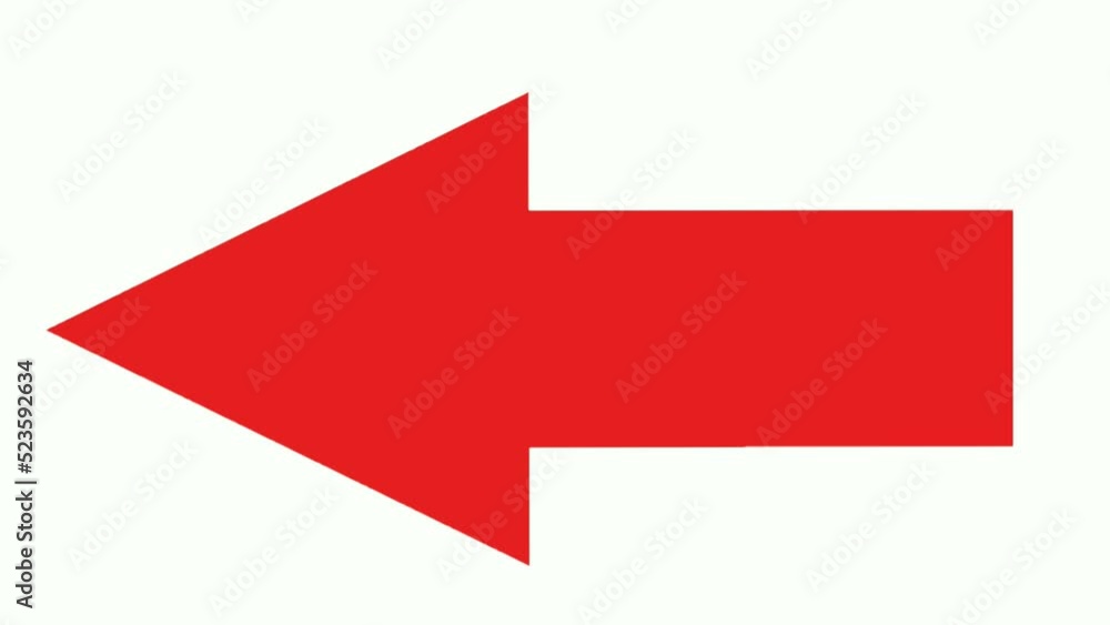 red arrow pointing left icon,symbol of arrow on green screen background ...