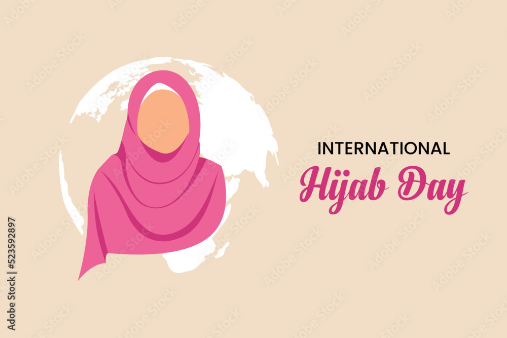 Single one line drawing world hijab day good for world hijab day ...