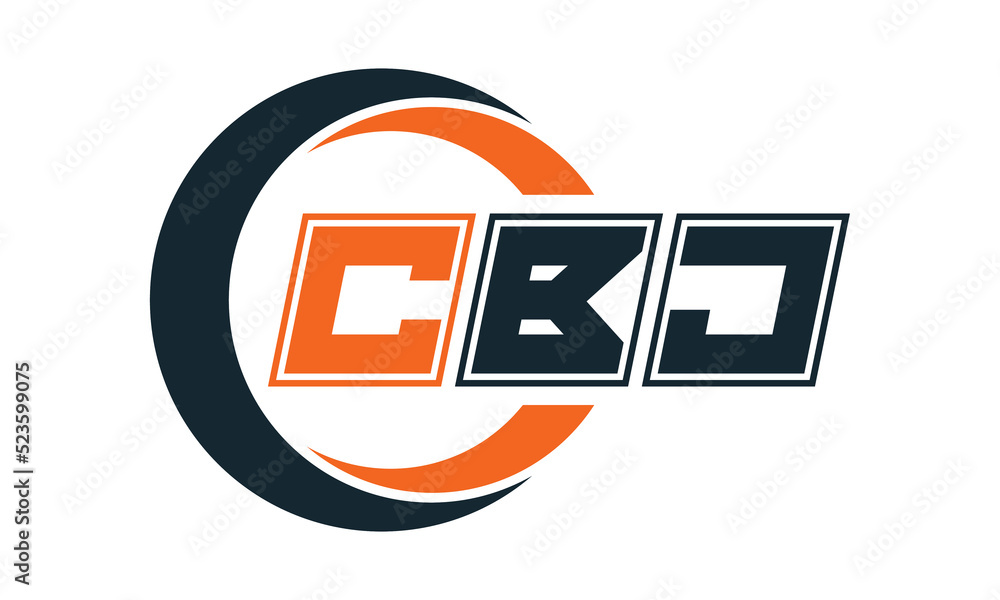 CBJ three-letter circle logo design. custom font logo vector template ...