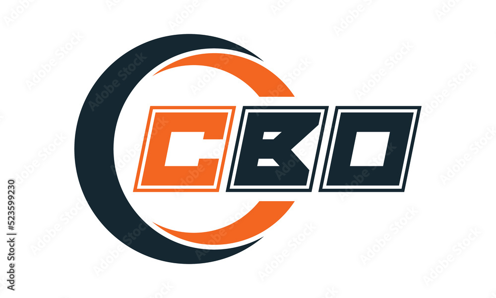CBO three-letter circle logo design. custom font logo vector template ...