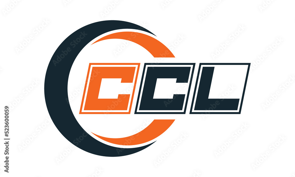 CCL three-letter circle logo design. custom font logo vector template ...