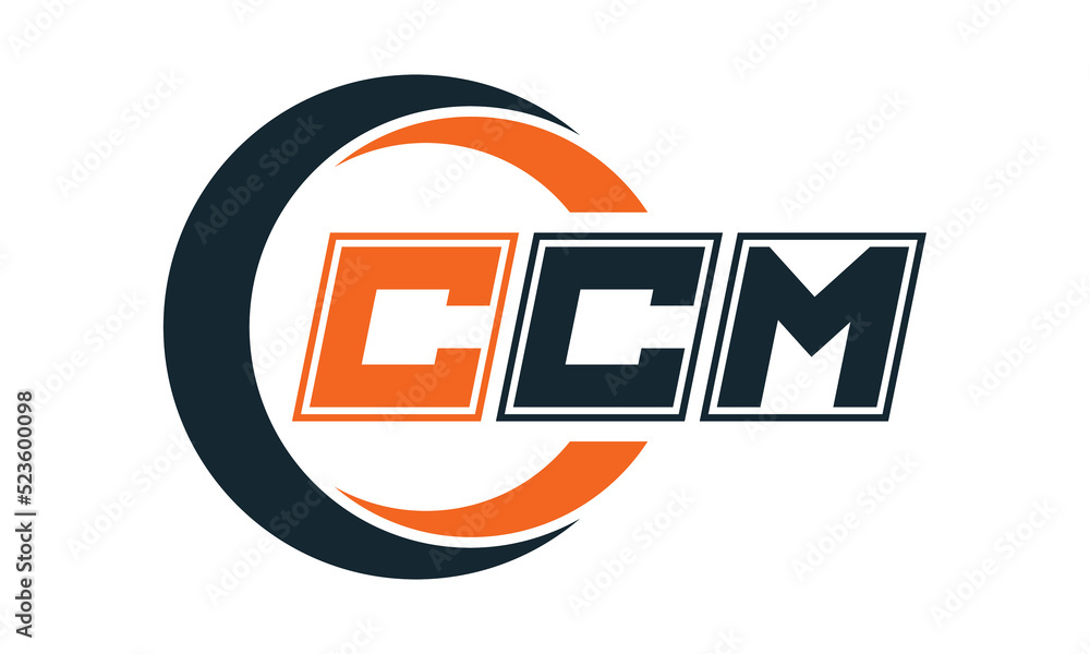 CCM three-letter circle logo design. custom font logo vector template ...