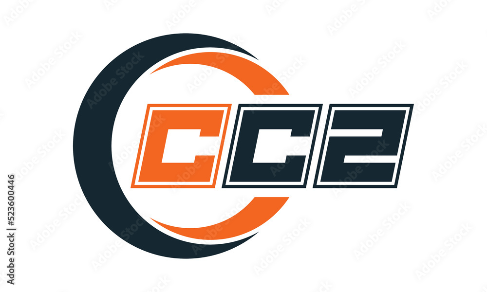 CCZ three-letter circle logo design. custom font logo vector template ...