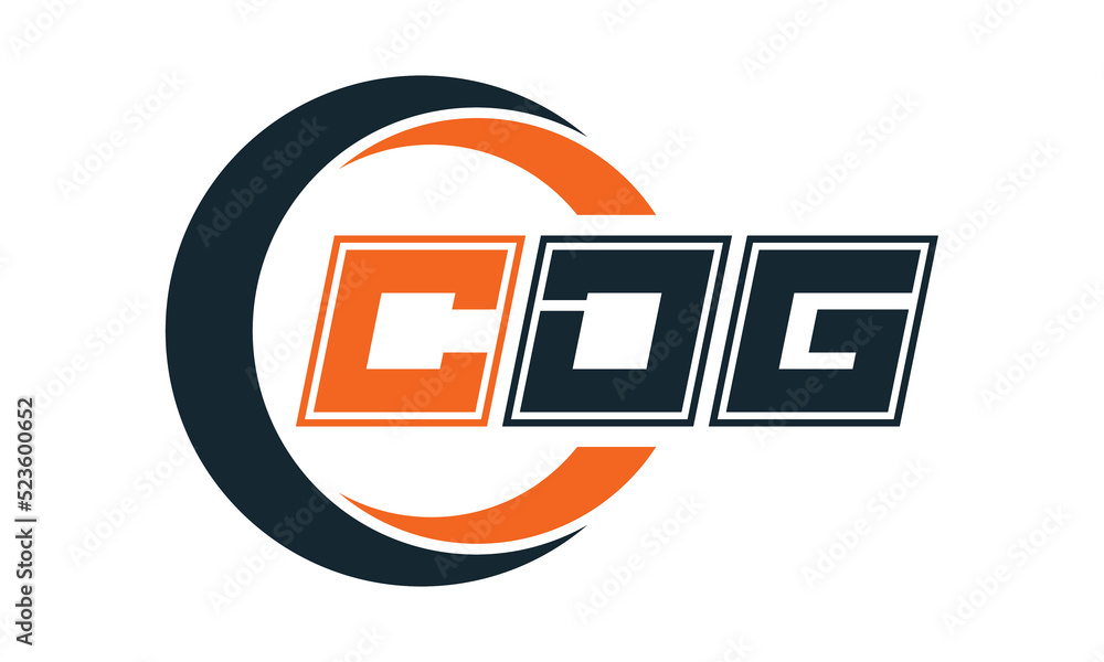 CDG three-letter circle logo design. custom font logo vector template ...