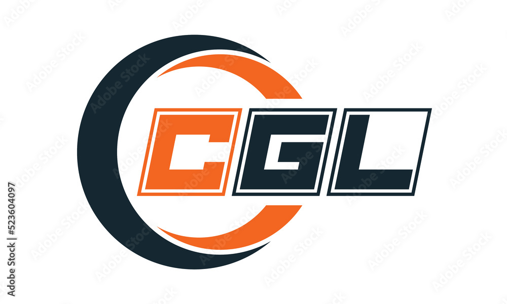 CGL three-letter circle logo design. custom font logo vector template ...