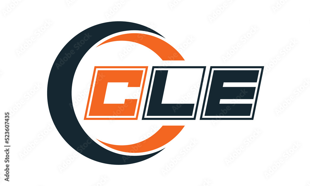 Vetor de CLE three-letter circle logo design. custom font logo vector ...