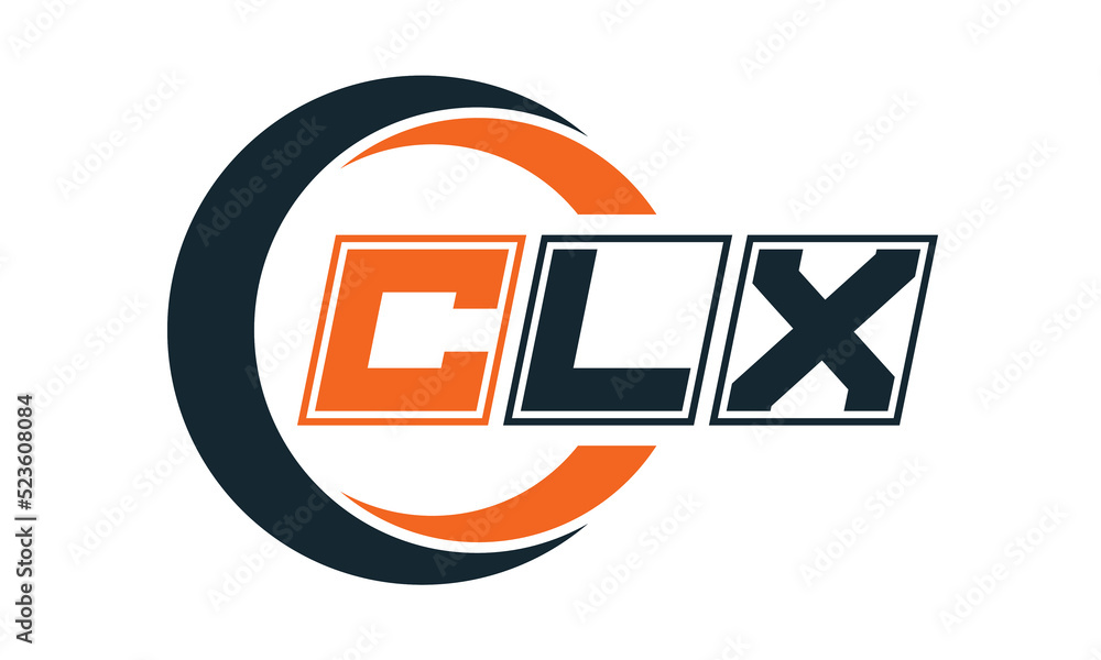 CLX three-letter circle logo design. custom font logo vector template ...