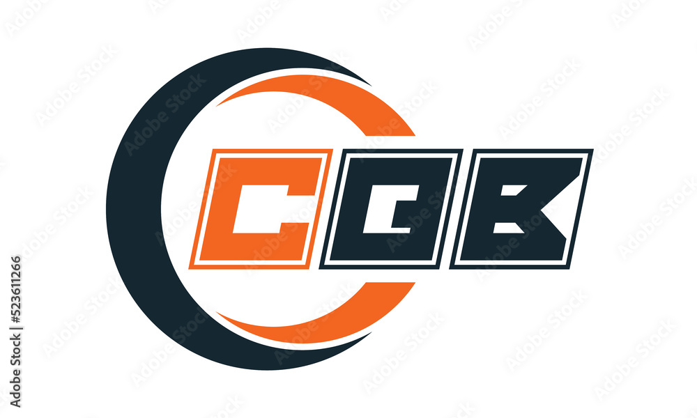 CQB three-letter circle logo design. custom font logo vector template ...
