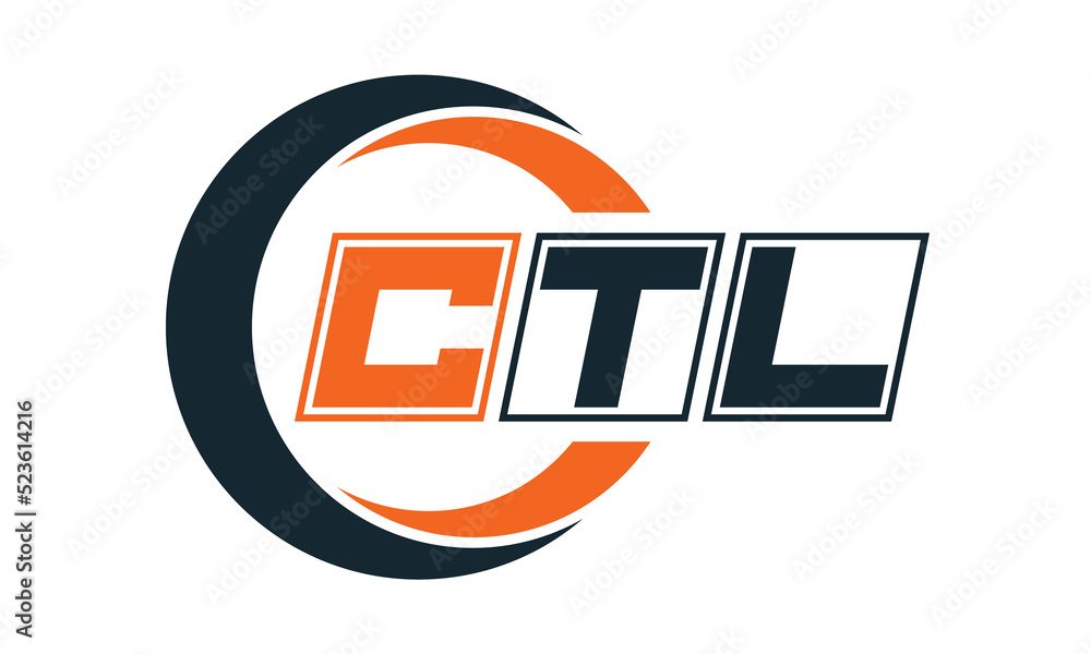 CTL three-letter circle logo design. custom font logo vector template ...