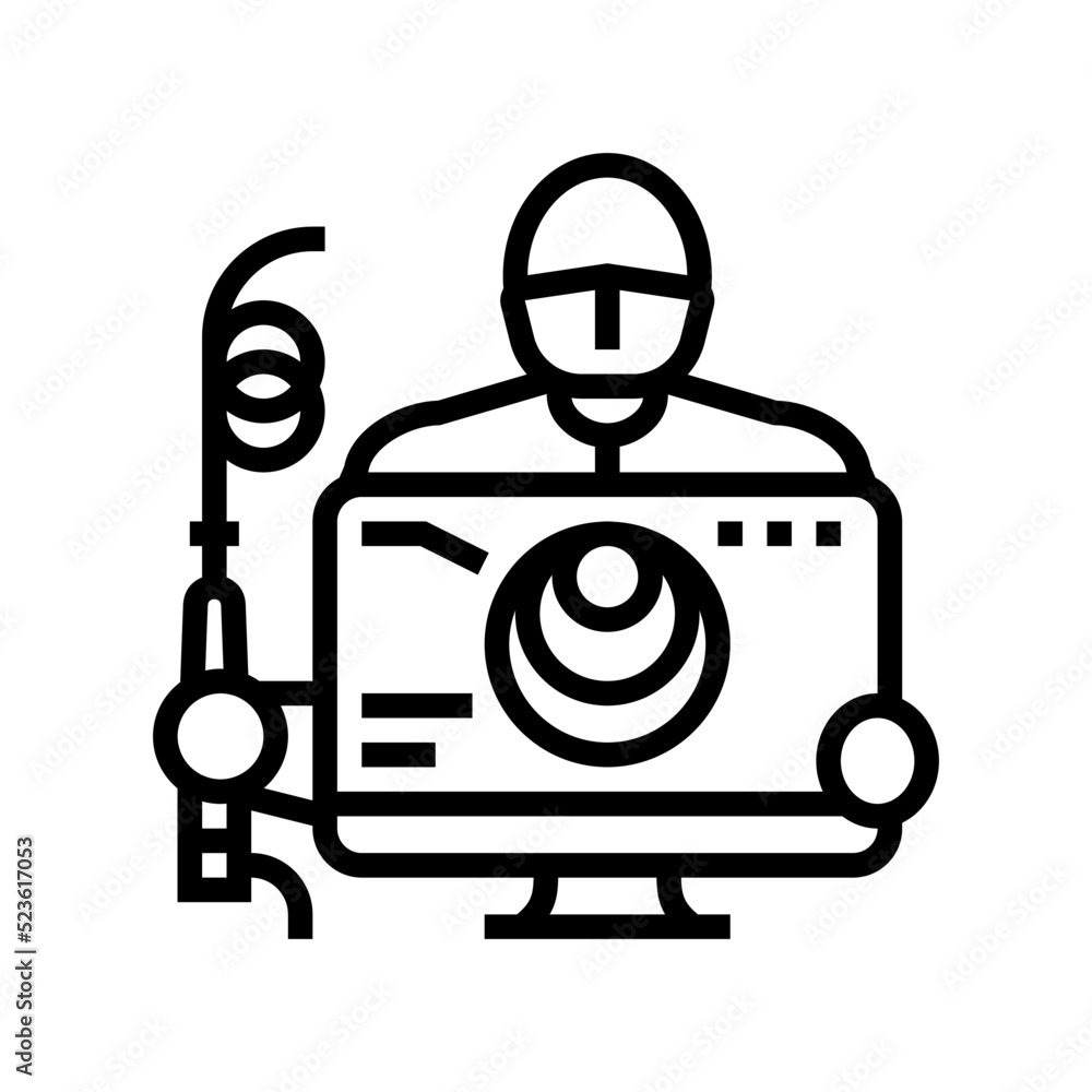 colonoscopy health check line icon vector. colonoscopy health check ...