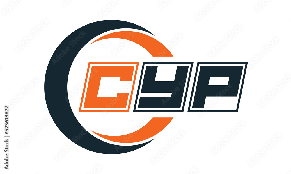 Vetor de CYP three-letter circle logo design. custom font logo vector ...