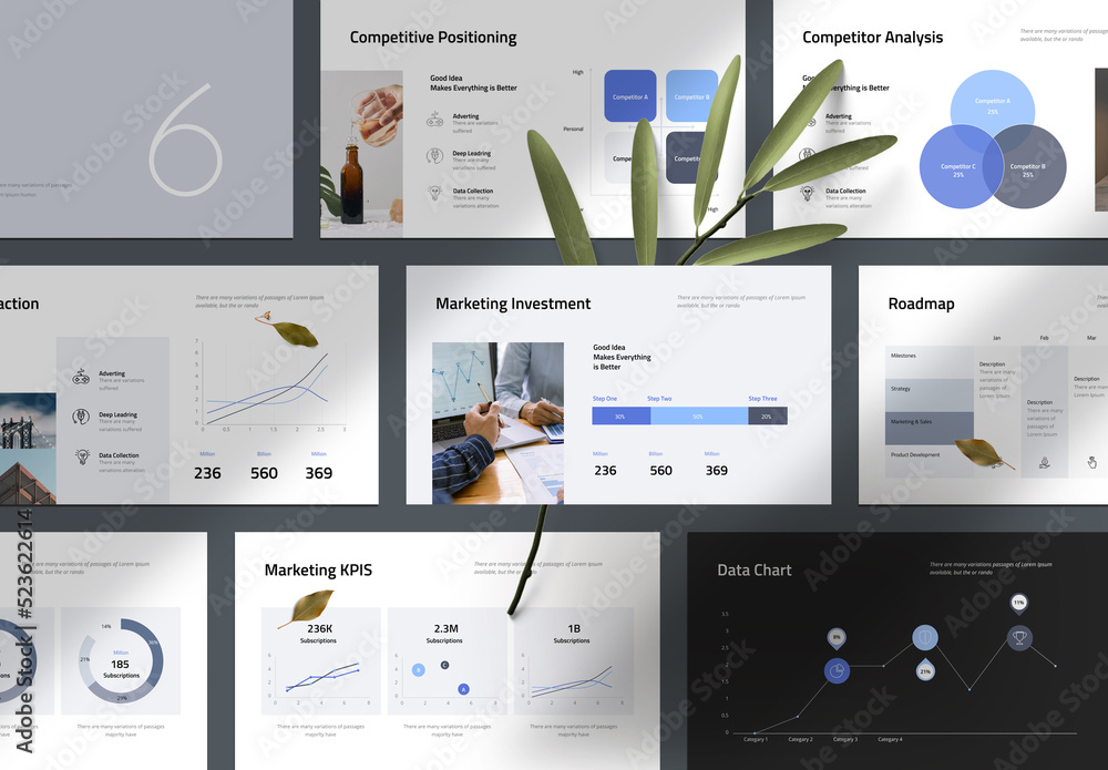 Marketing Plan Presentation Layout Stock Template Adobe Stock