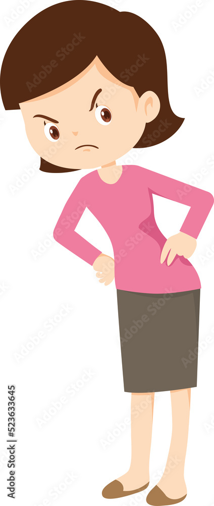 expressing anger and emotion angry cartoon character Stock Illustration ...