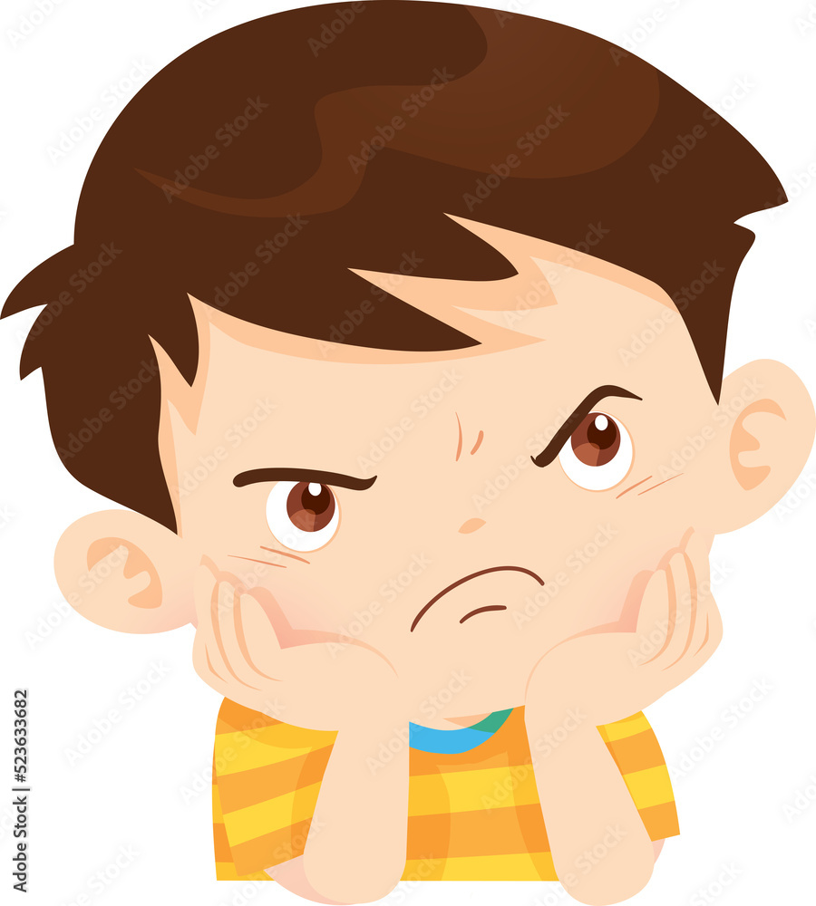 expressing anger and emotion angry cartoon character Stock Illustration ...