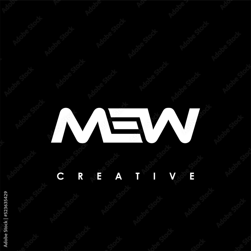 MEW Letter Initial Logo Design Template Vector Illustration Stock ...