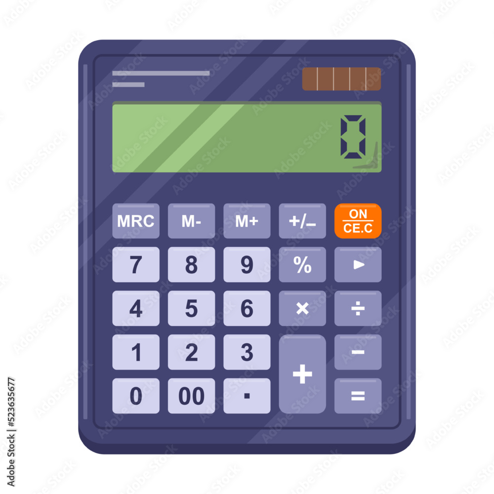 office equipment realistic calculator. do mathematical calculations ...