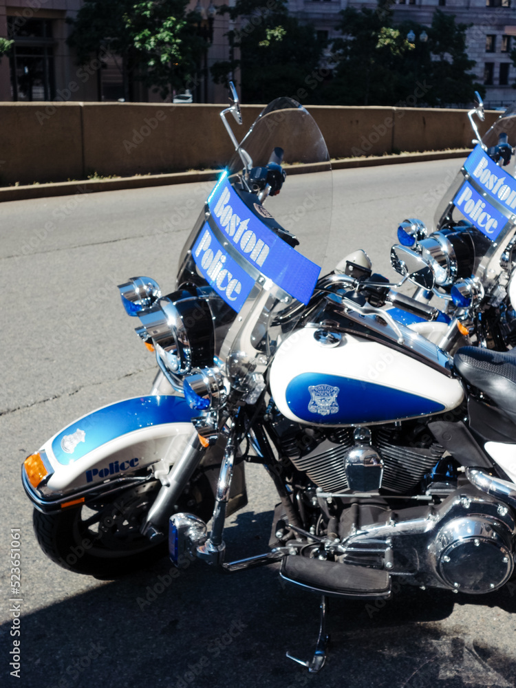 Fotografia do Stock: Boston, USA 09 22 2012: Motorcycles of Boston ...