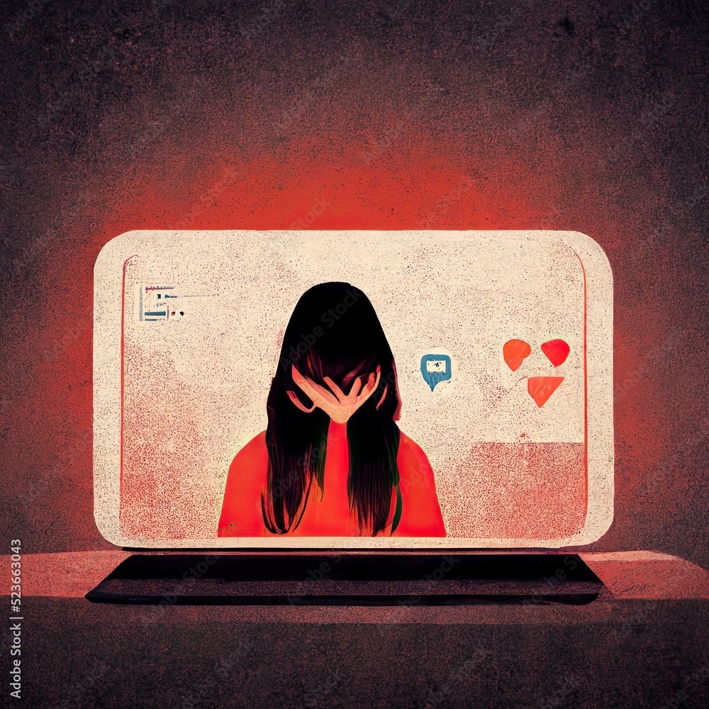 Cyber bullying concept, rumors, discredit, bullying, insult, racist ...