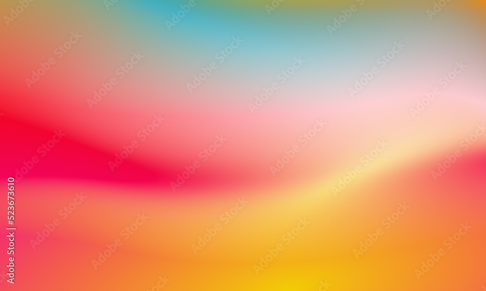 Beautiful gradient background blue, red and yellow smooth and soft ...