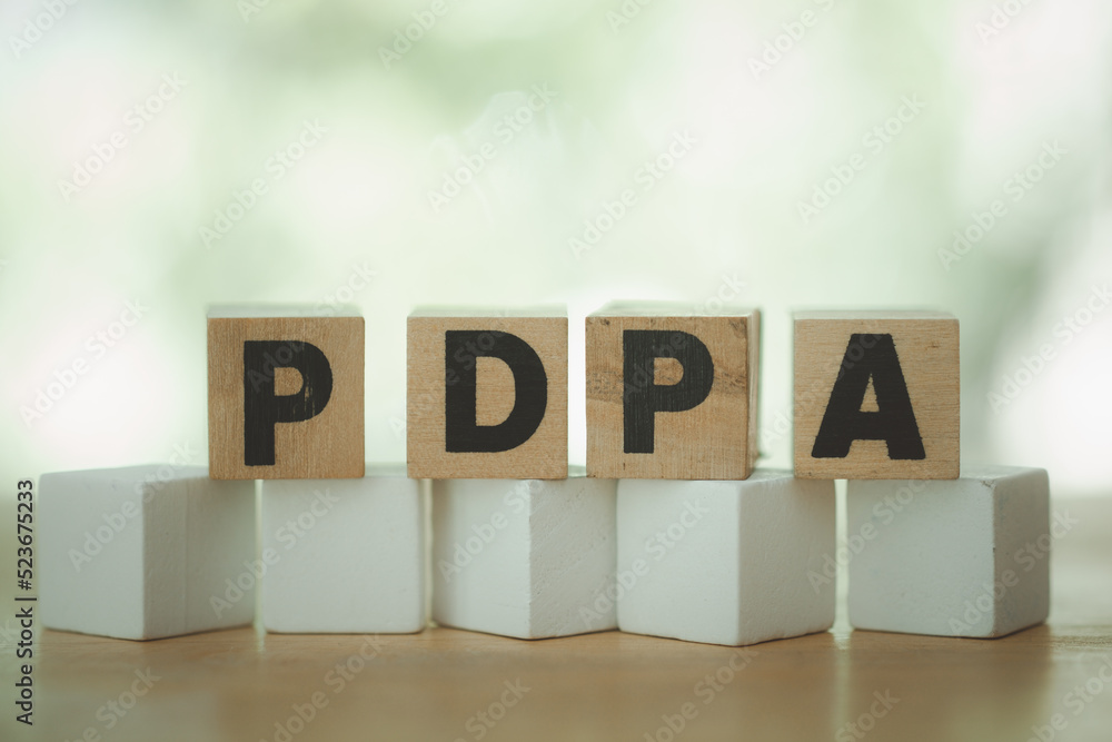 Wooden blocks with text PDPA. The privacy laws of sensitive information ... Wooden blocks with text PDPA. The privacy laws of sensitive information ...