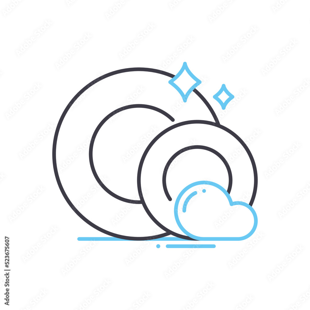 dish wash line icon, outline symbol, vector illustration, concept sign ...