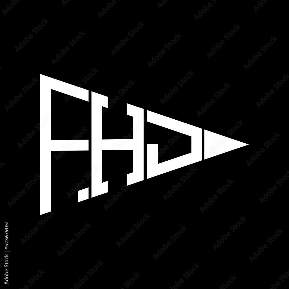 FHJ letter logo design.FHJ creative initials monogram vector letter ...