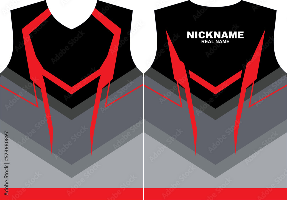 Futsal jersey template sport design collection Stock Vector | Adobe Stock